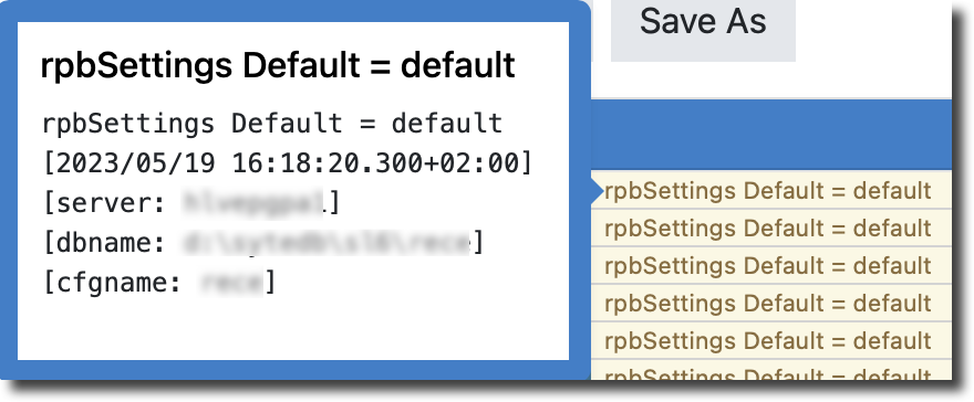 Alert: rpbSettings Default = default